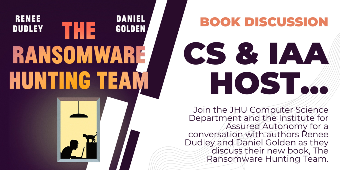 Book Talk (hybrid): The Ransomware Hunting Team, with authors Renee ...